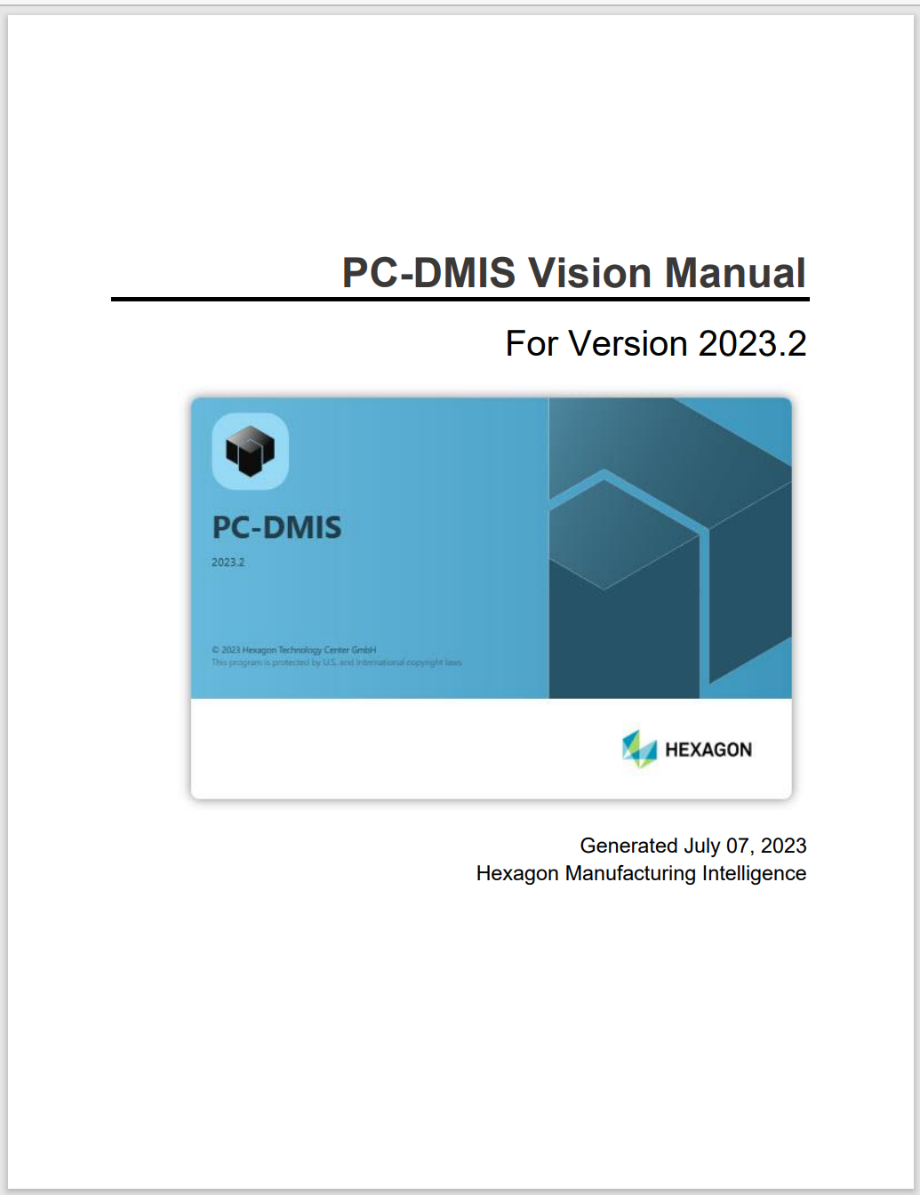 PC-DMIS 2023.2 Vision Manual