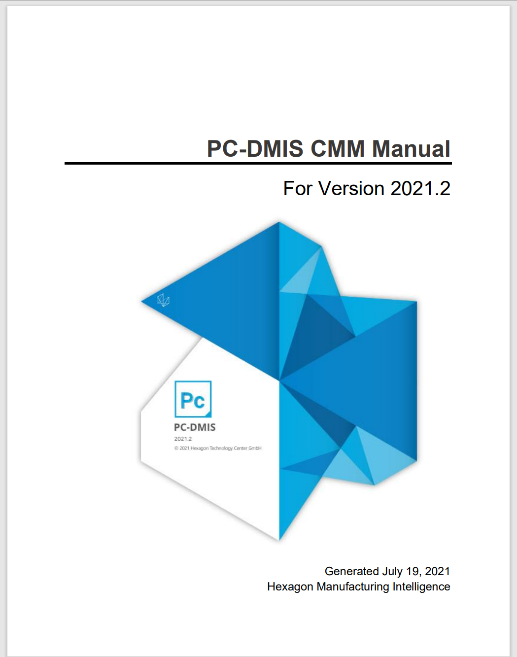 PC-DMIS 2021.2 CMM Manual