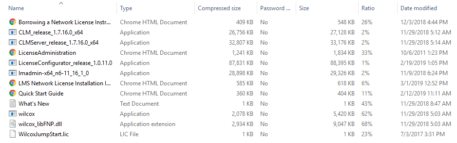 License Server Install Files