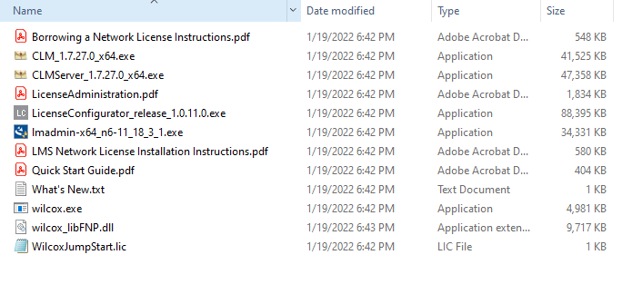 License Server Install Files