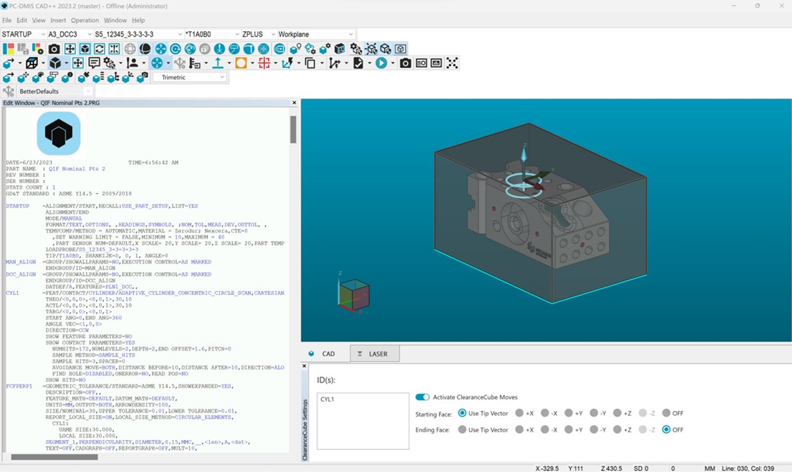 What’s new in PC-DMIS 2023.2? Clearance Cube improvements