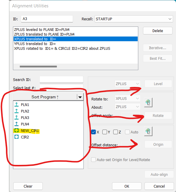 I am getting the PC-DMIS error message "The following alignments have ...