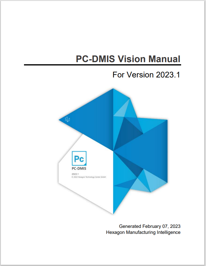 PC-DMIS 2023.1 Vision Manual
