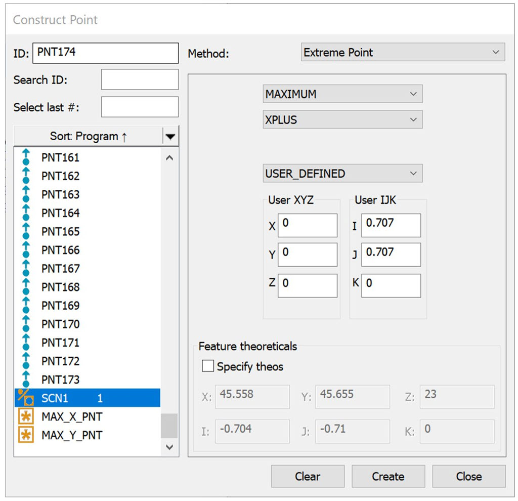 What's New In PC-DMIS 2021.2? Constructed Extreme Point