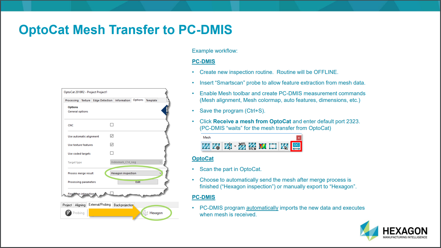 Aicon OptoCat to PC-DMIS Offline Interface