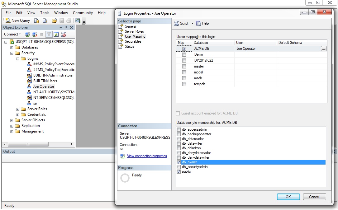 How do I use SQL Authentication with DataPage+?