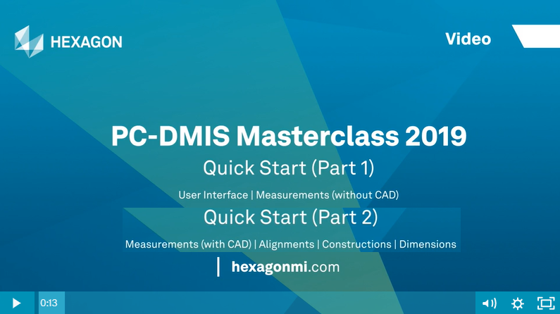PC-DMIS Masterclass - Quick Start (Video Tutorial)