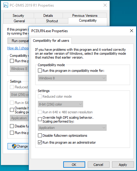 How do I set my programs to always Run as Admin?