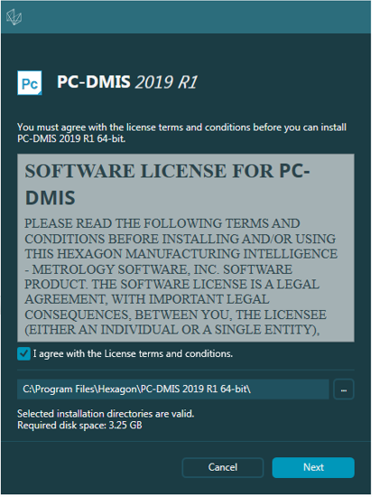 How do I install PC-DMIS 2019 R1?
