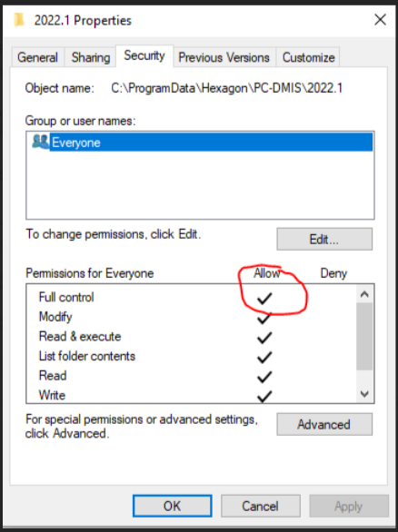 What does it mean when all the Machine Option axes are set to x?