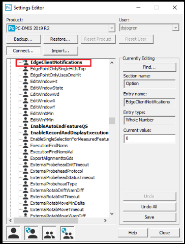 PC-DMIS registry settings related to crashing and sluggish performance
