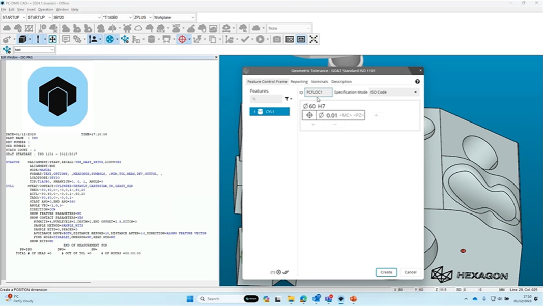 What’s New in PC-DMIS 2024.1? Geometric Tolerance now supports ISO codes