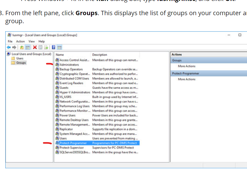 In PC-DMIS, my Protect button is missing. How do I fix this?